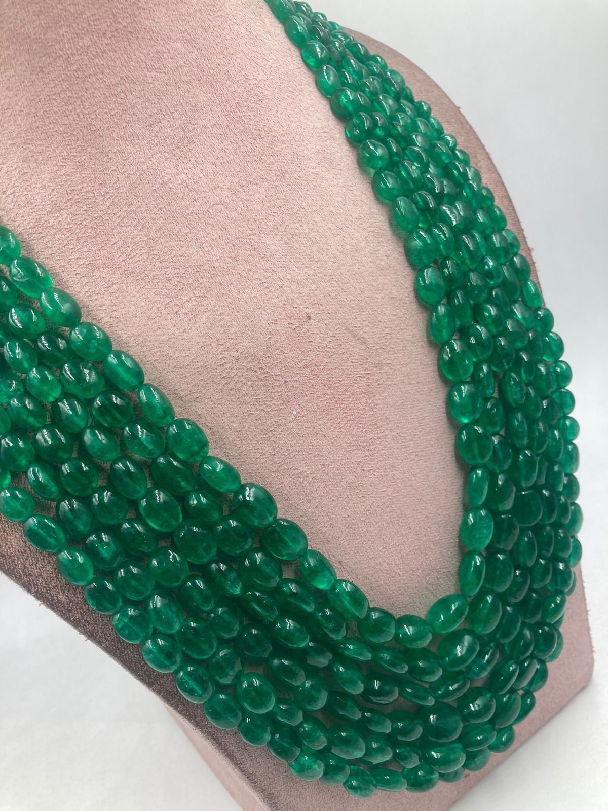 Natural Beryl Plain Tumbled Beads Size 6x8mm to 9x12mm Deep Green Beryl ...