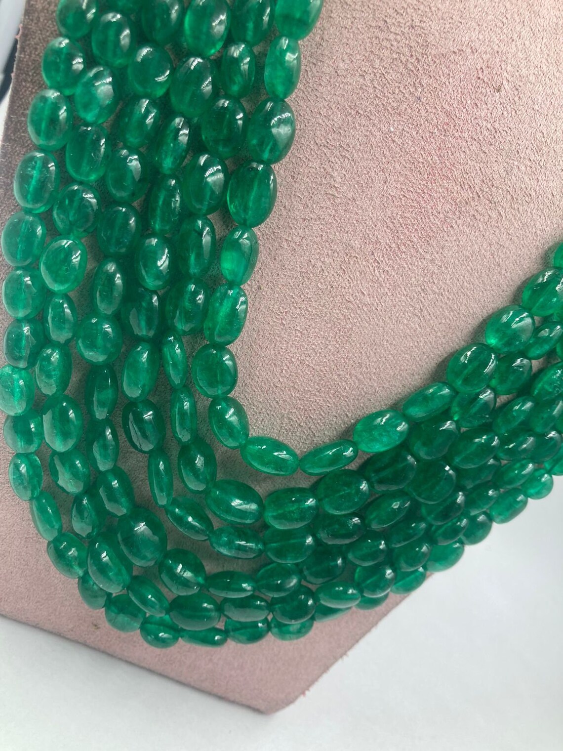 Natural Beryl Plain Tumbled Beads Size 6x8mm to 9x12mm Deep Green Beryl ...