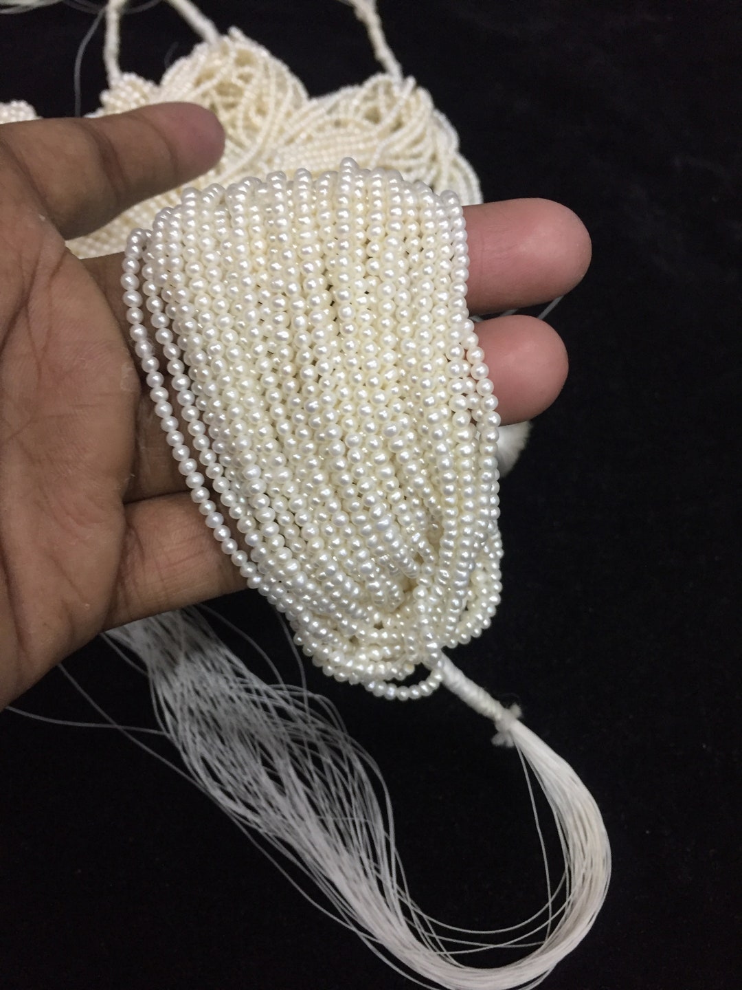 2.5 Mm Pure Round Fresh Water Pearl Creamish Shade Fine - Etsy