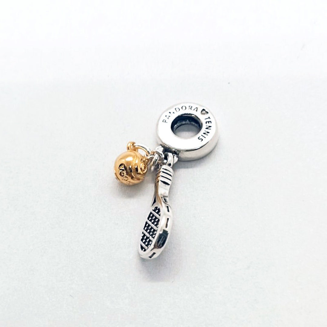 PANDORA Shine 18k 925 Tennis Racket & Ball Charm Pendant - Etsy