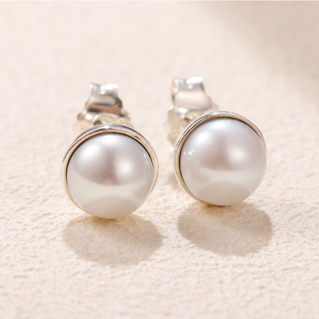 PANDORA Earrings Beauty Elegant Pearl White Hinge BX RETIRED - Etsy