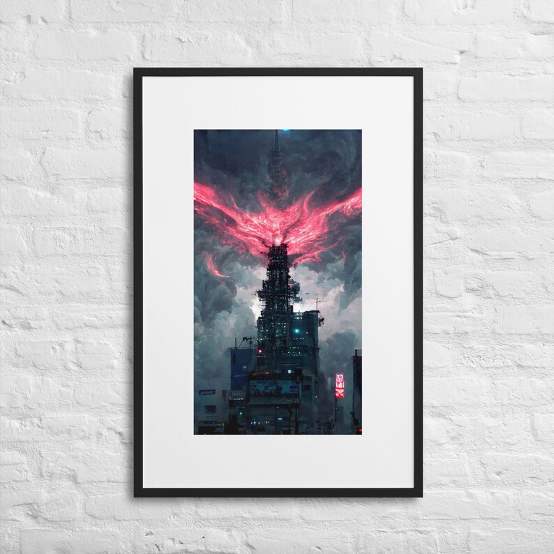 Final Fantasy VII: Summon | Shinra Building | Midgar | Print | Framed ...