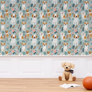 Dog Doodle Wallpaper | | Easy Peel & Stick Wallpaper | Removable Kids ...
