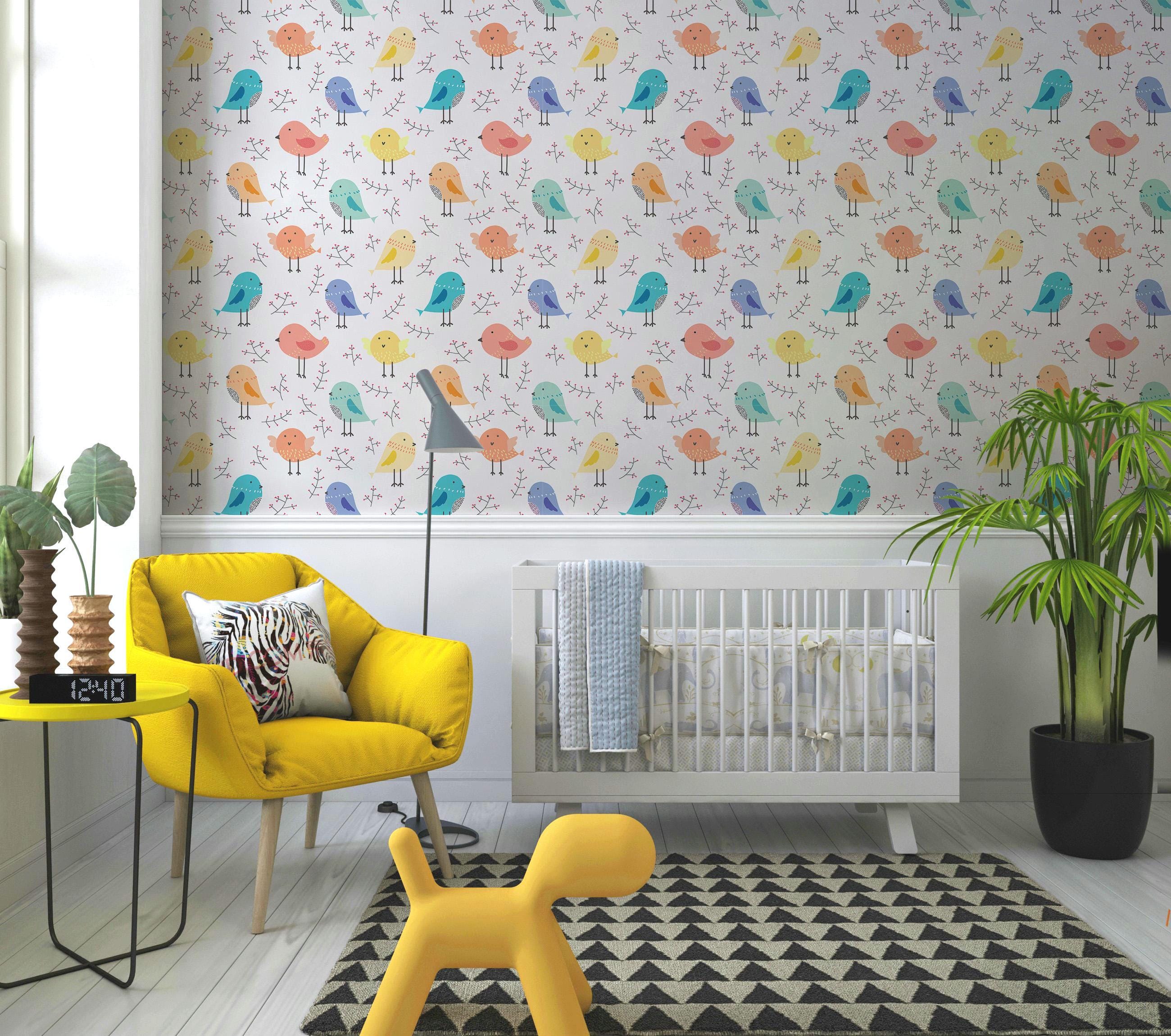 Robin Bird Cardinal Bliss Wallpaper | Vintage Birds on Branches Charm ...