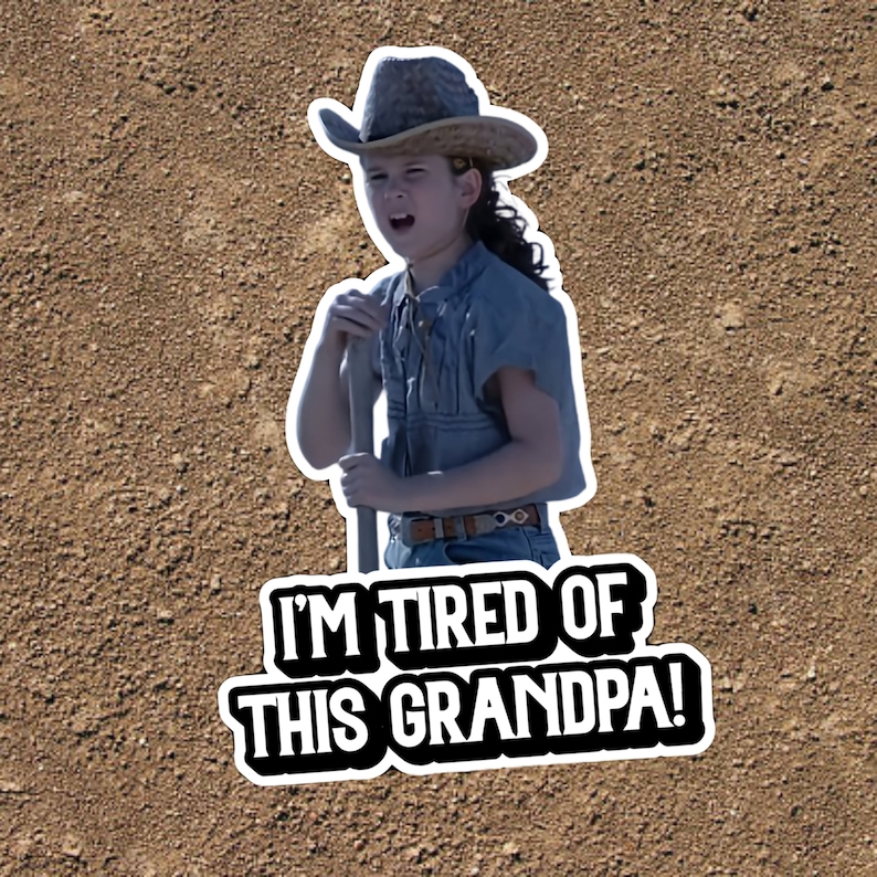 I'm Tired of This Grandpa Holes Vinyl Sticker for Laptops, Waterbottles ...