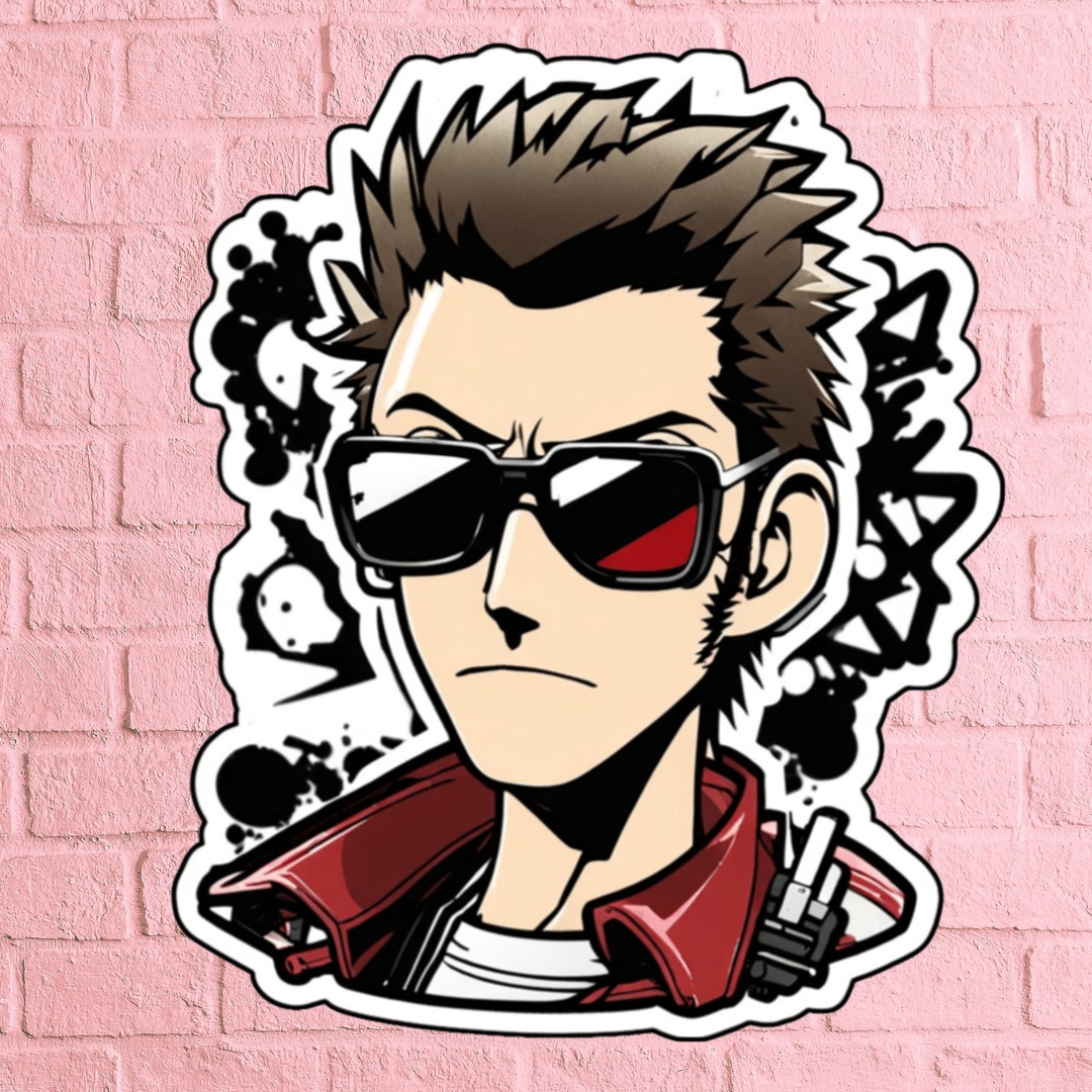 Travis Touchdown No More Heroes Portrait Sticker Vinyl Gift Sticker for ...