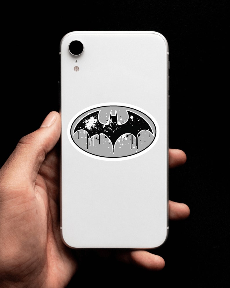 Batman Emblem Paint Splat Vinyl Sticker for Laptops, Waterbottles ...