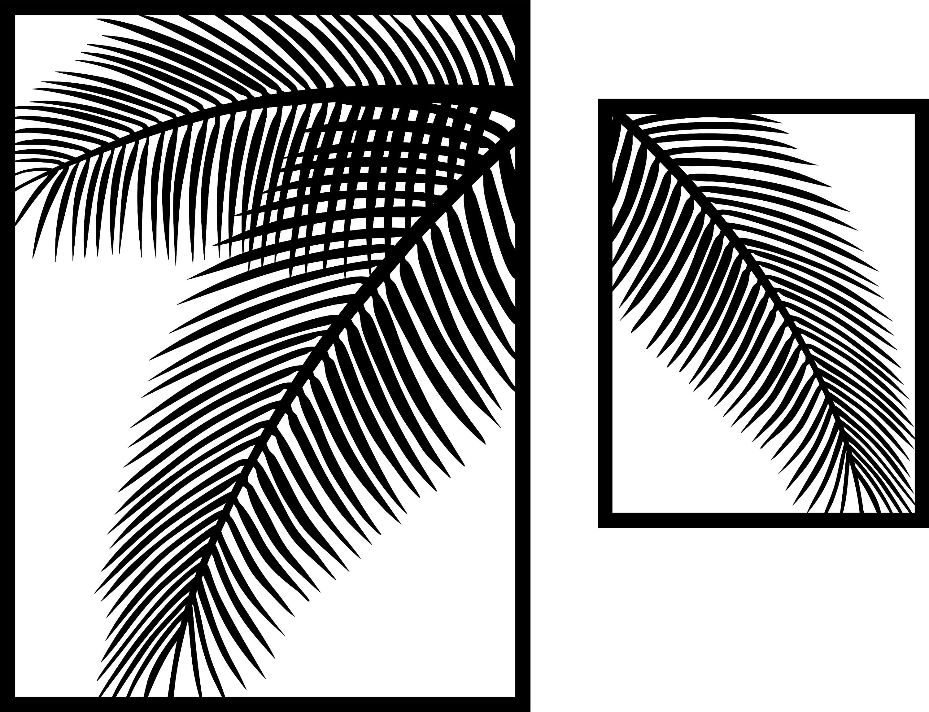 Laser Cut Palm Leaf Wall Decor Dxf Svg,lightburn Art Library for Laser ...