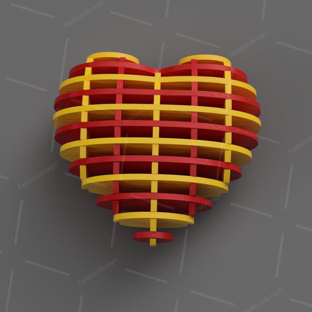 Laser Cut Wooden Heart Decor Dxf Svglightburn Art Library for - Etsy