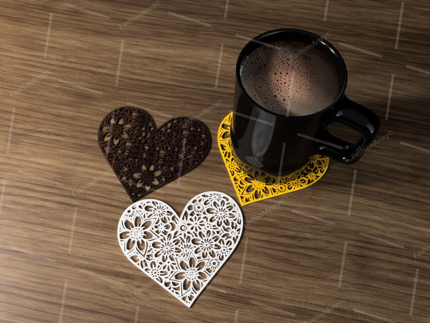 Laser Cut Engraving Floral Heart Dxf Svg,lightburn Art Library for ...