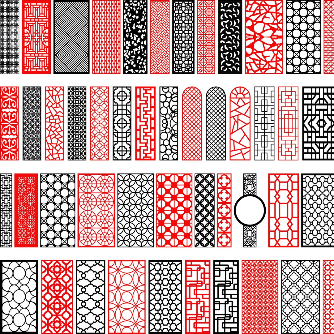 Panel Collection Cnc Files Panel Dxf Svg,lightburn Art Library for ...