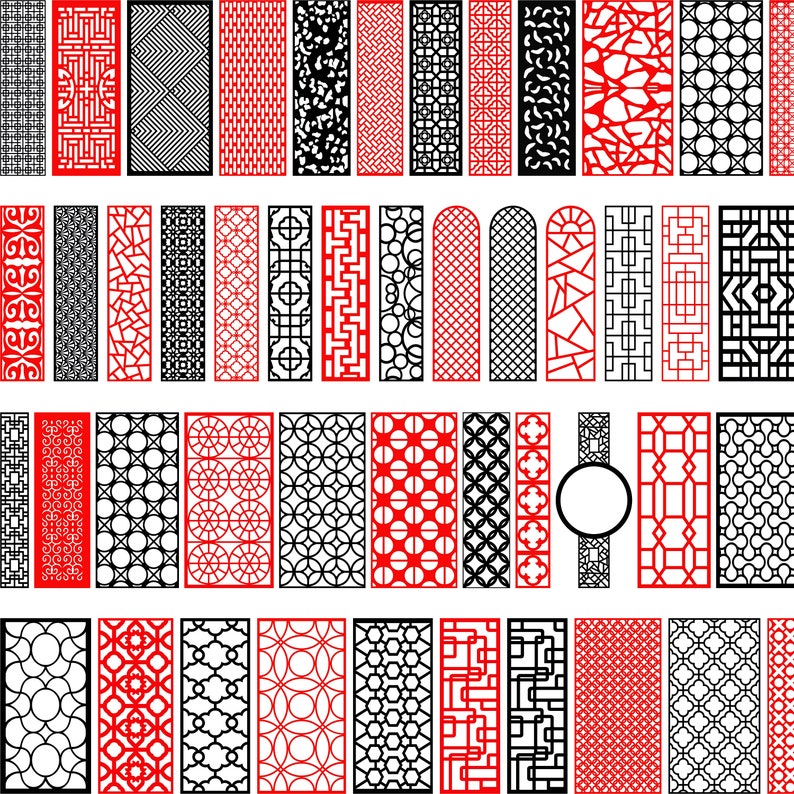 Panel Collection Cnc Files Panel Dxf Svg,lightburn Art Library for ...