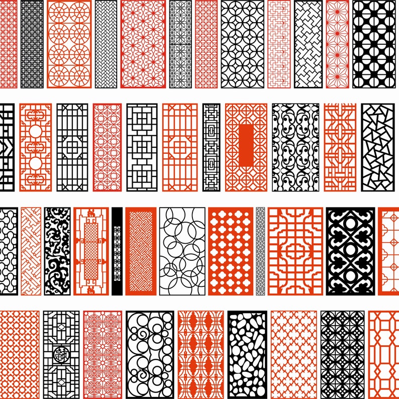 Panel Collection Cnc Files Panel Dxf Svg,lightburn Art Library for ...