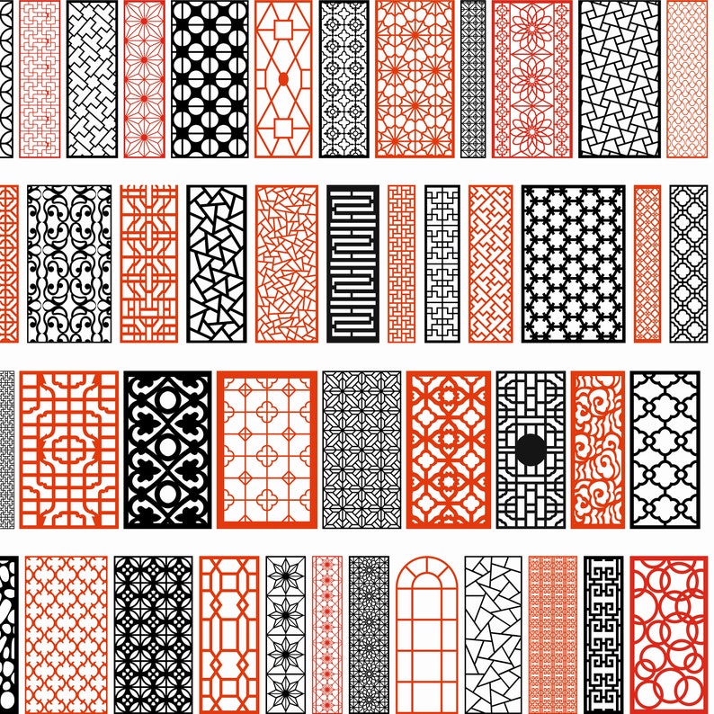 Panel Collection Cnc Files Panel Dxf Svg,lightburn Art Library for ...