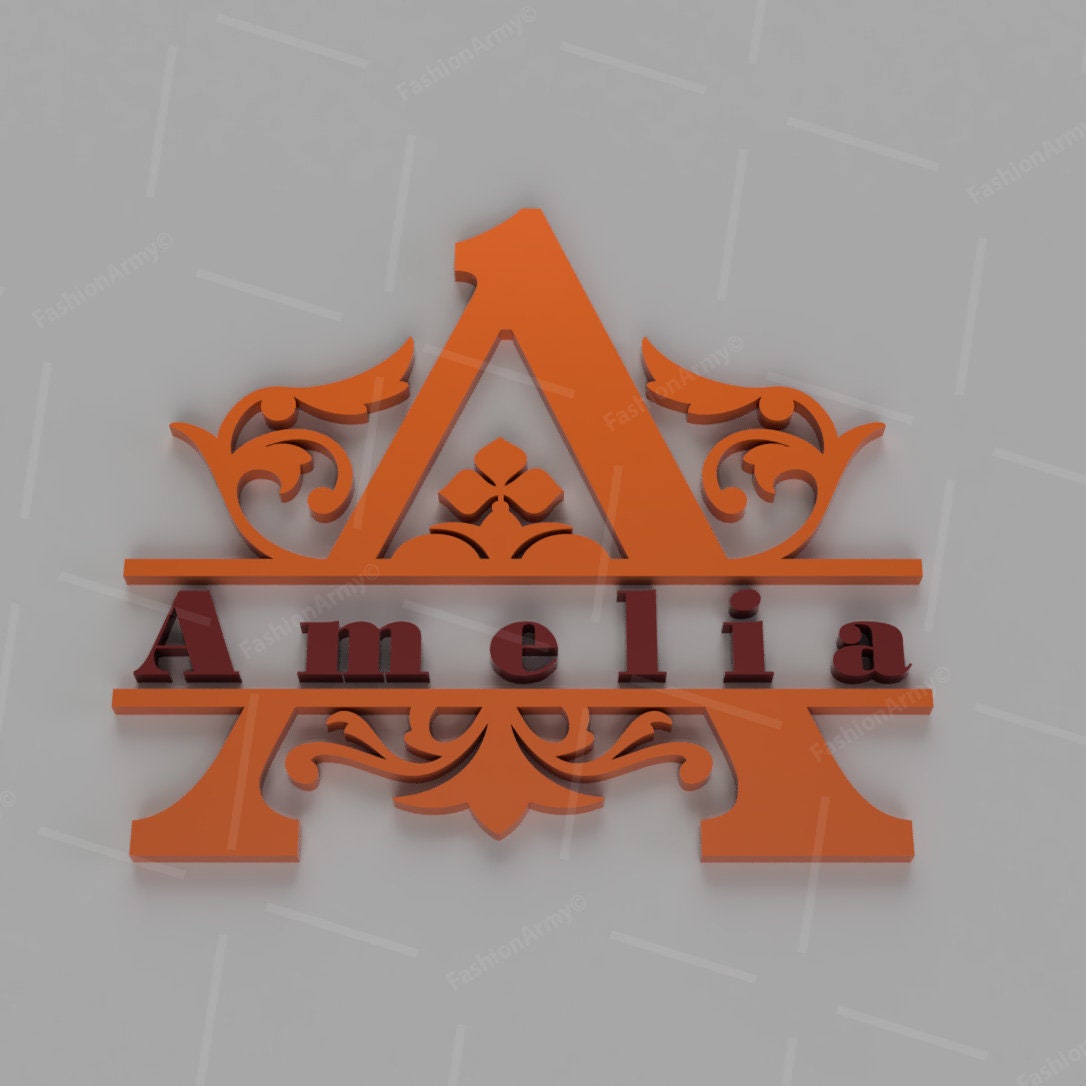 Beautiful Split Letters in Vector for Decoration Dxf Svg,lightburn Art ...