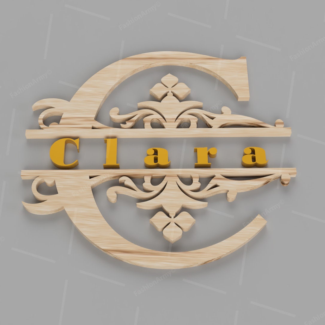 Beautiful Split Letters in Vector for Decoration Dxf Svg,lightburn Art ...