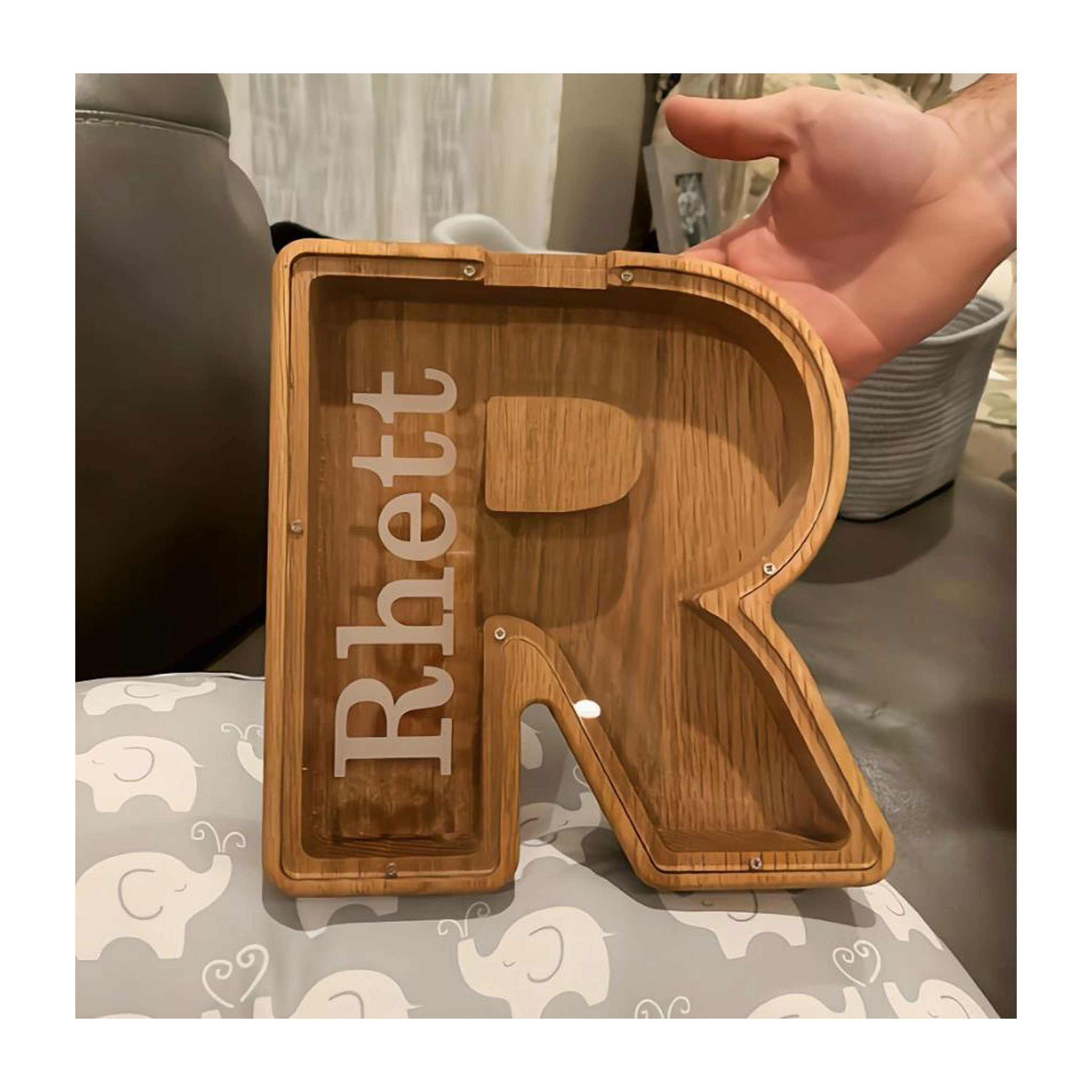 Large Wood Bank - Etsy