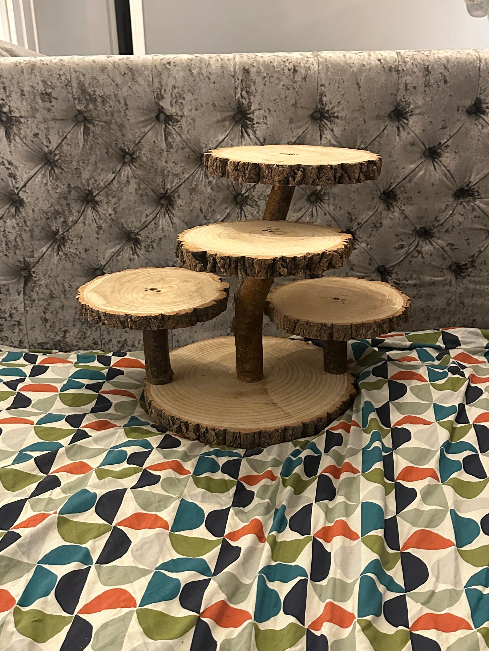 5 Tier 2 Pronged Level Rustic Wedding Cake Stand Which is 3 2 ...