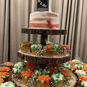 3 Tier Rustic Wedding Cake Stand - Etsy UK