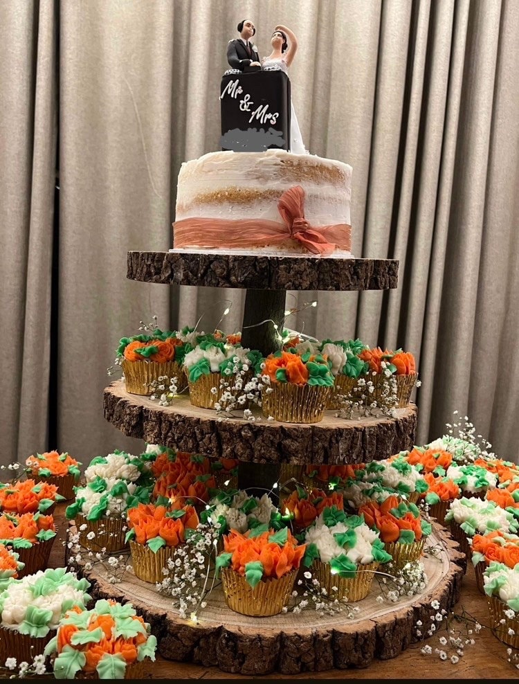 4 Tier Rustic Wedding Cake Stand - Etsy UK