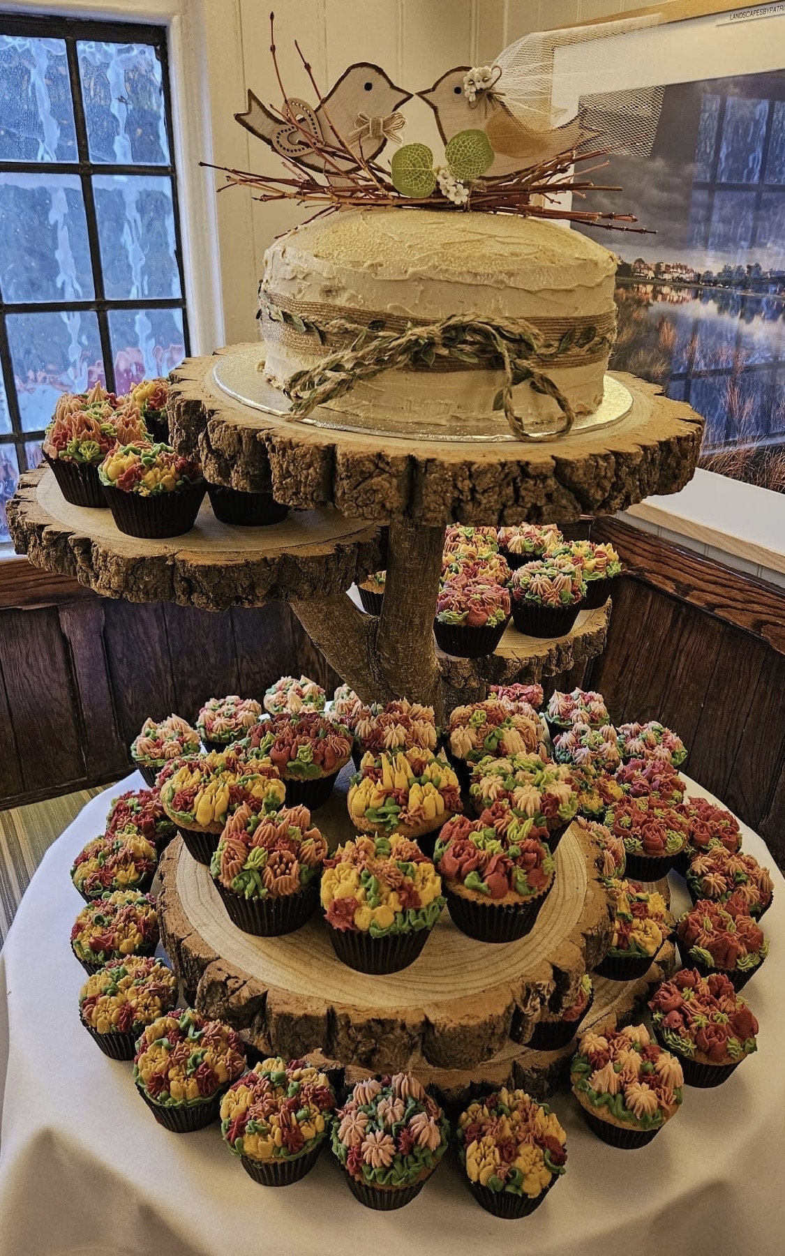 5 Tier 2 Pronged Level Rustic Wedding Cake Stand Which is 3 2 ...