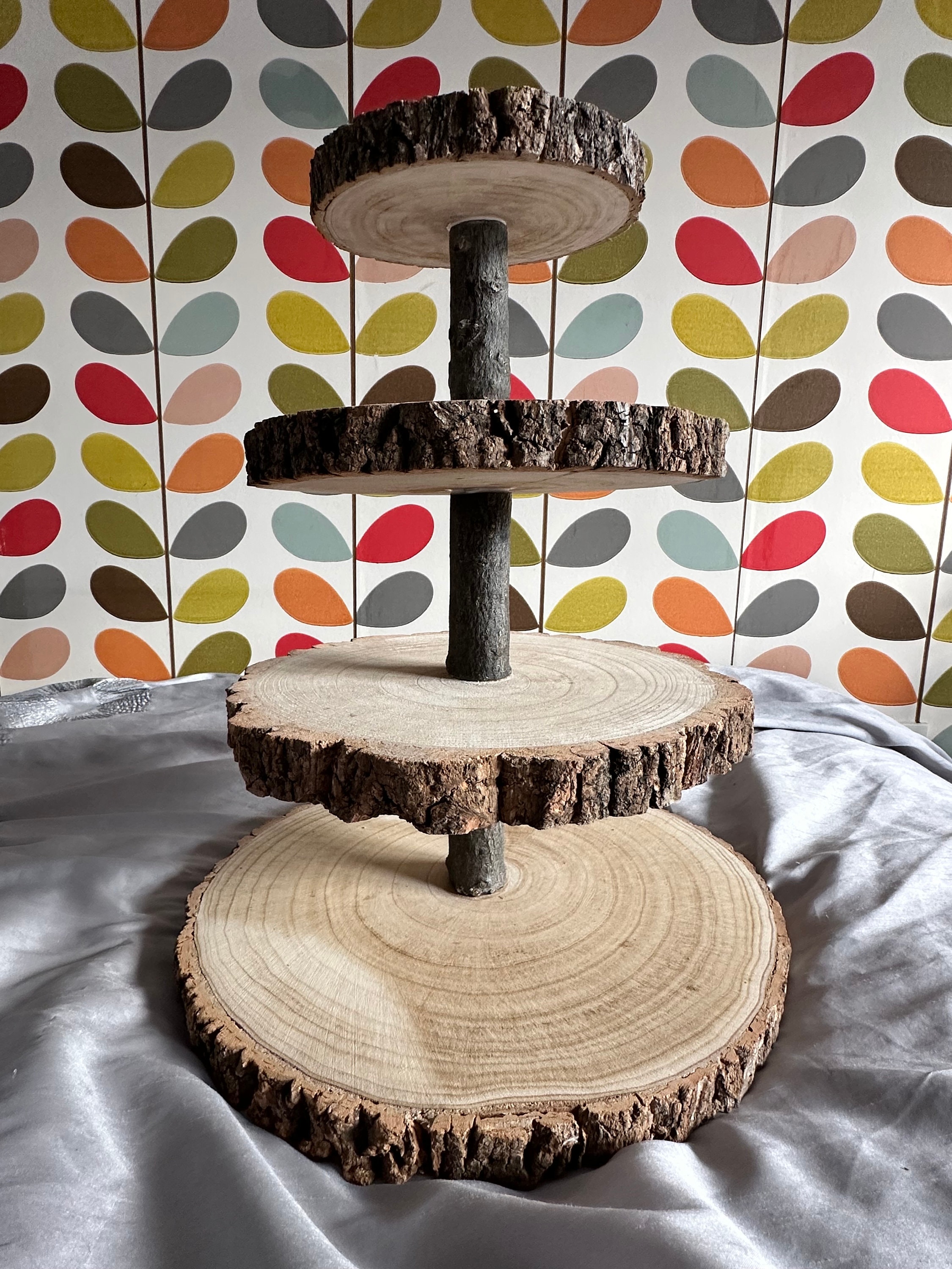 4 Tier Rustic Wedding Cake Stand - Etsy UK