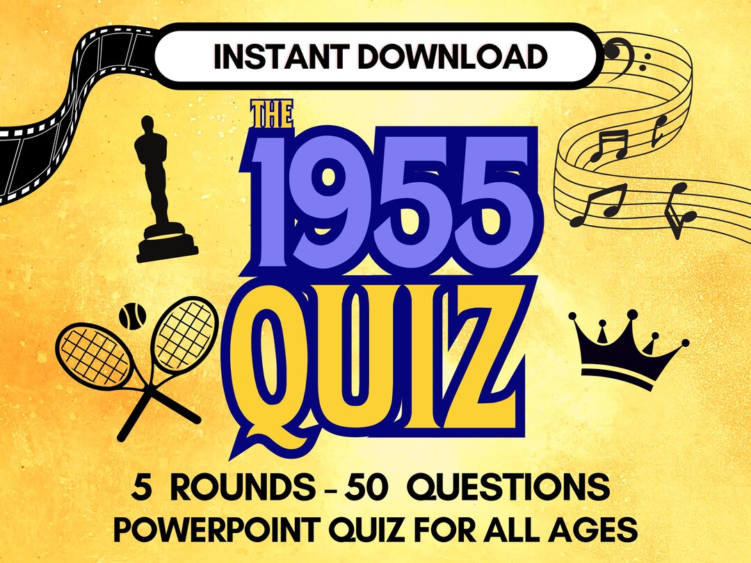 The 1955 Quiz of the Year, 70th Birthday Quiz Game - Etsy