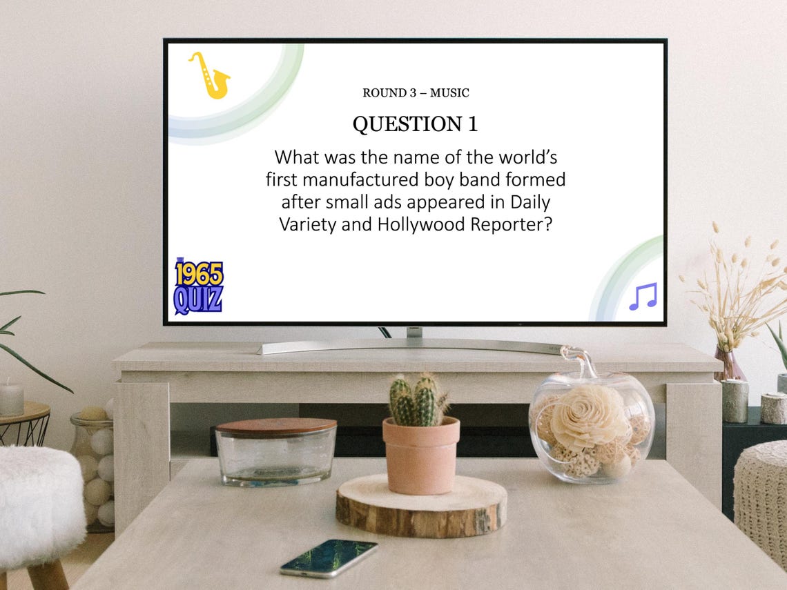 The 1965 Quiz of the Year, 60th Birthday Quiz Game - Etsy