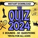 The 2024 Quiz of the Year, Powerpoint and Printable Quiz - Etsy