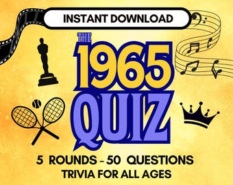 The 1975 Quiz of the Year, 50th Birthday Quiz Game - Etsy