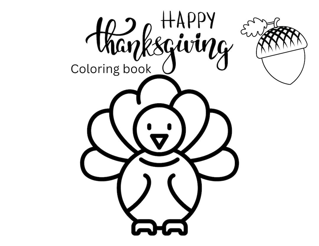 Thanksgiving Coloring Book - Etsy