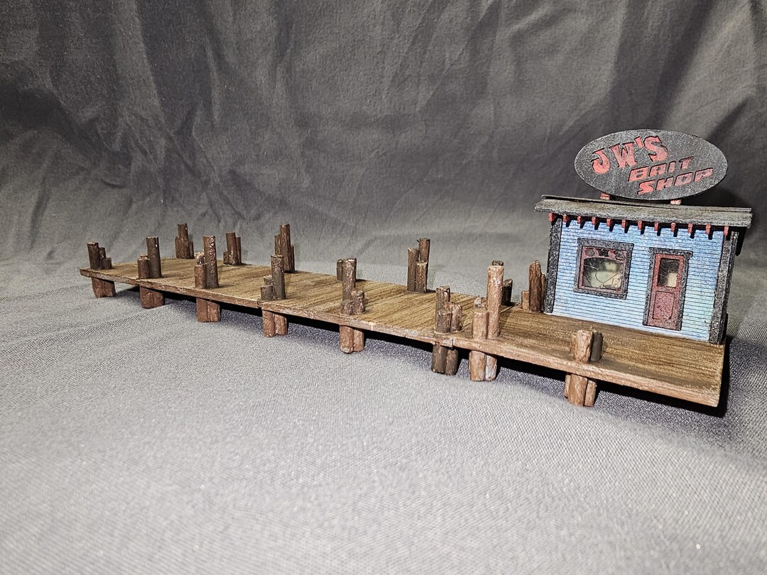 Jw's Pier & Bait Shop N Scale Laser Cut Model Kit - Etsy