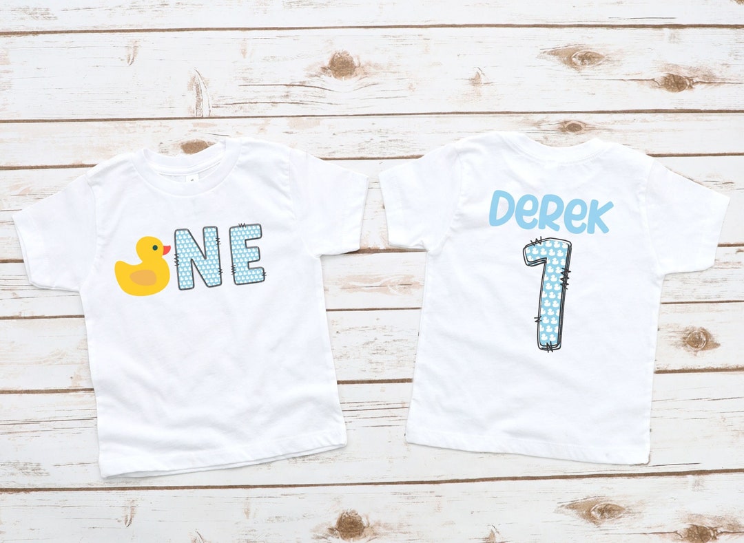 One Little Duck 1st Birthday Shirt, Rubber Ducky First Birthday ...
