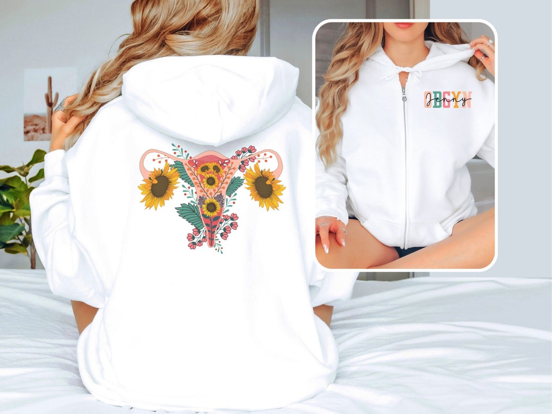 Personalized OBGYN Full Zip Hoodie Custom OBGYN Nurse Sweater ...