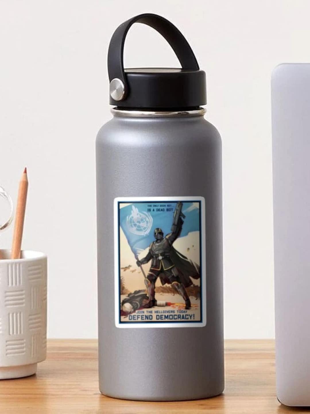 Helldivers 2 Video Game Defends Democracy Sticker, Helldivers 2 Sticker ...