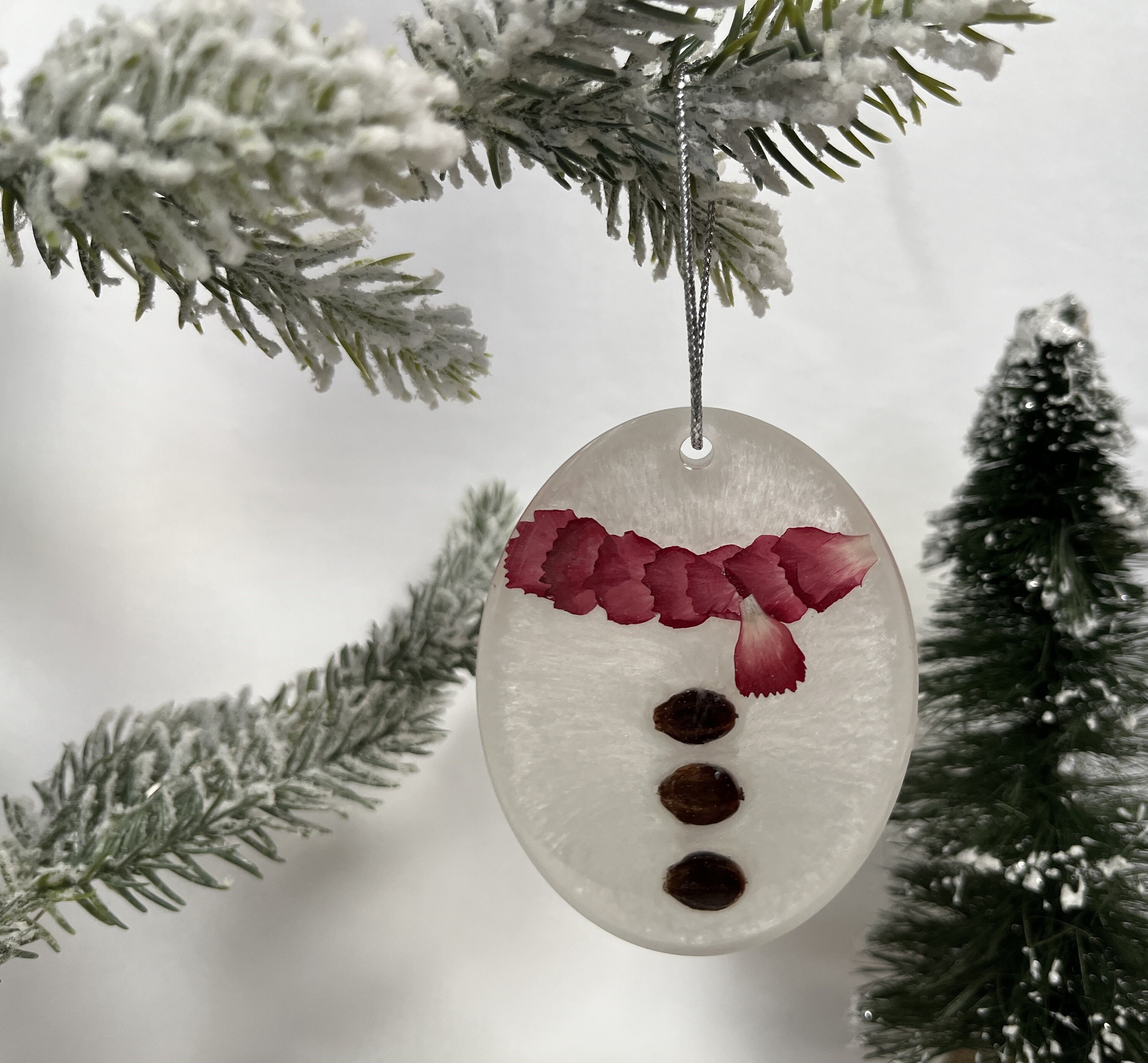 Snowman Resin Christmas Ornament - Etsy