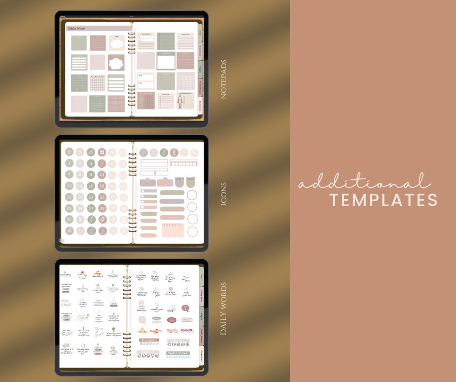 Digital Stickers Aesthetic Mood Board Digital Stickers for Goodnotes ...