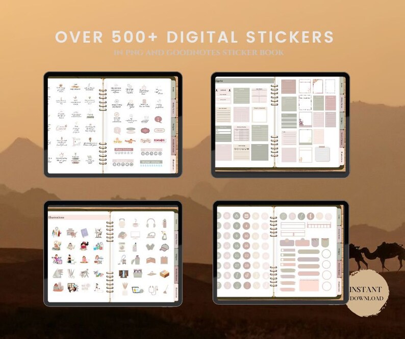 Digital Stickers Aesthetic Mood Board Digital Stickers for Goodnotes ...