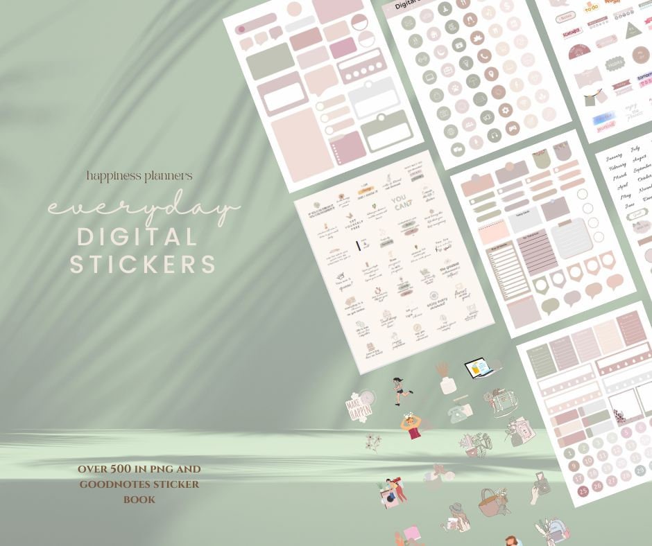 Digital Stickers Aesthetic Mood Board Digital Stickers for Goodnotes ...