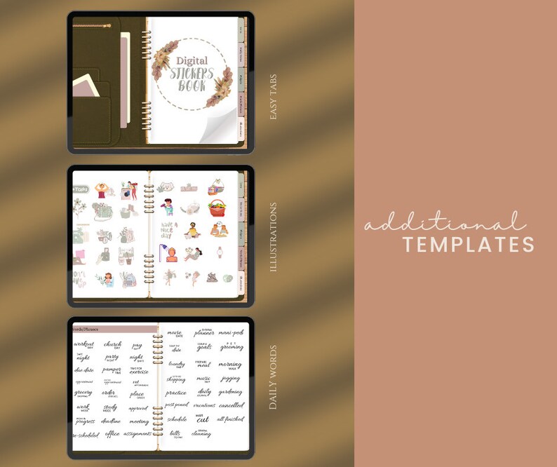 Digital Stickers Aesthetic Mood Board Digital Stickers for Goodnotes ...