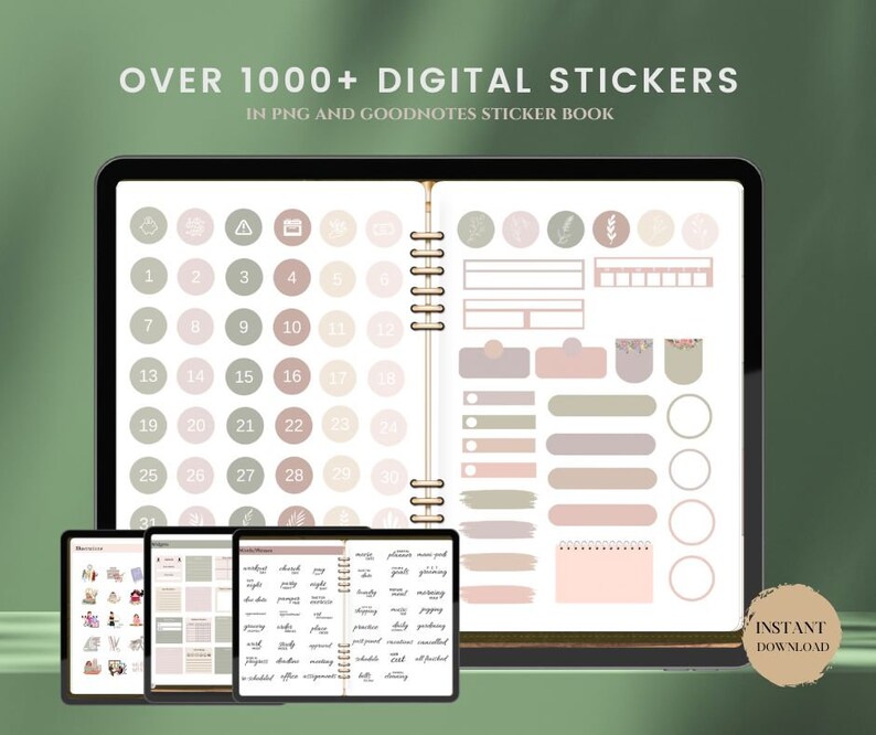 Digital Stickers Aesthetic Mood Board Digital Stickers for Goodnotes ...