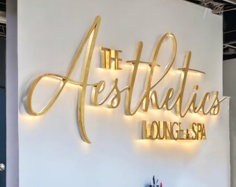 Business Logo Sign Aesthetic Sign Beauty Salon Sign 3D - Etsy