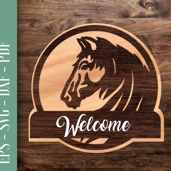 Horse Head Welcome Sign - Etsy