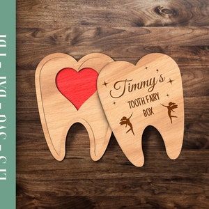 Custom Tooth Fairy Box SVG, Personalised Tooth Fairy Box Laser Cut ...