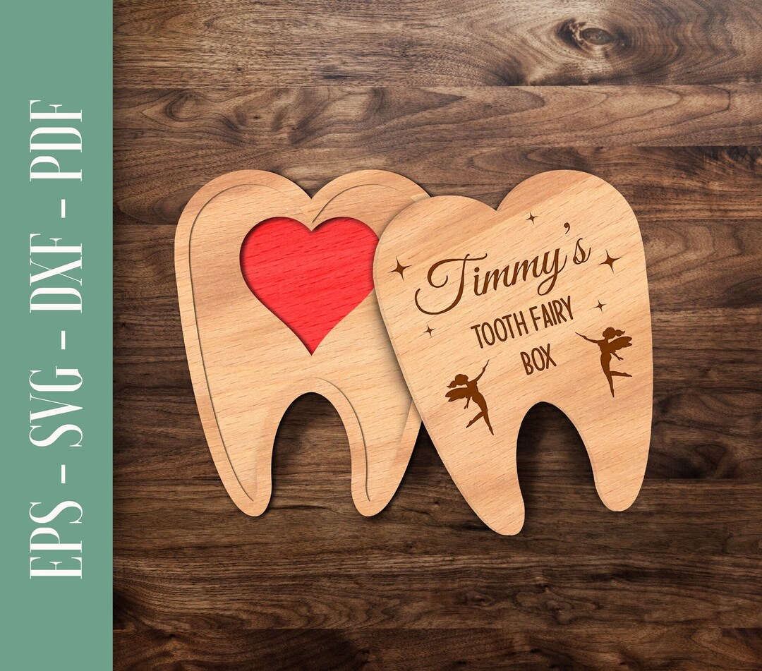 Custom Tooth Fairy Box SVG, Personalised Tooth Fairy Box Laser Cut ...