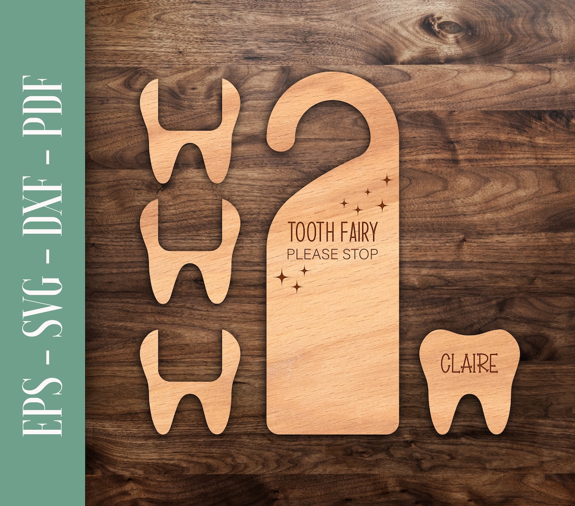 Tooth Fairy Door Hanger SVG Personalised Tooth Fairy Hanger - Etsy