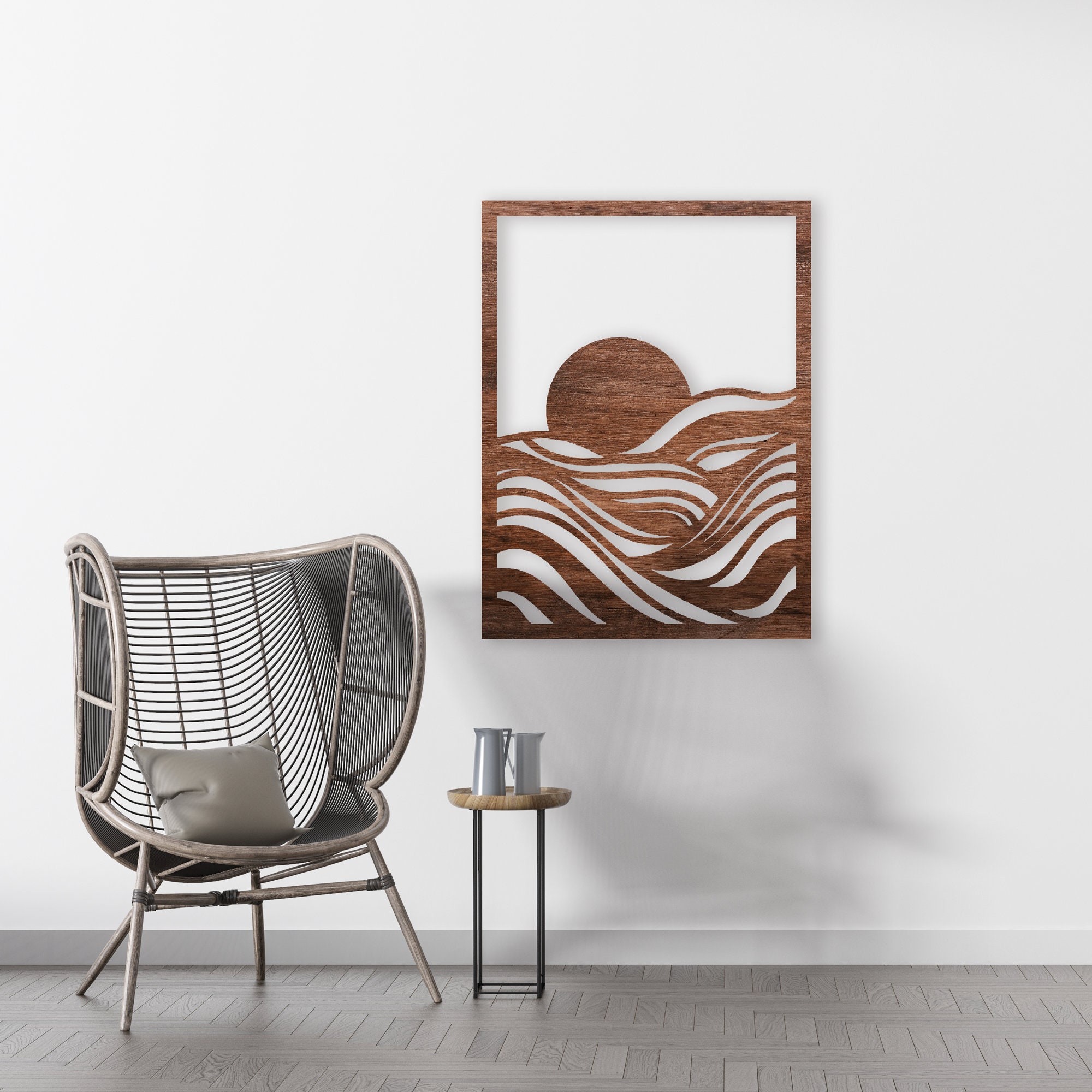 Abstract Minimal Landscape Svg for Laser Cut Wood, Minimal Mountain ...