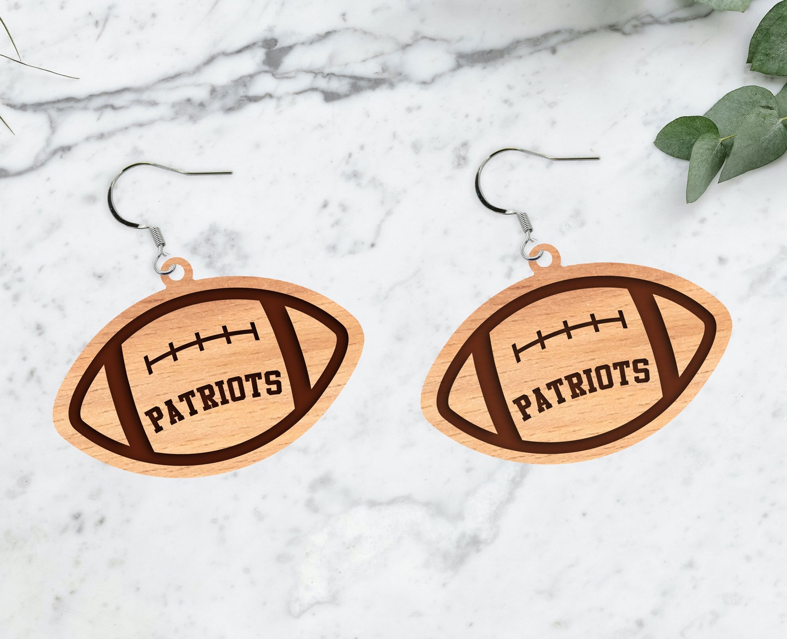 Personalised American Footbal Earring SVG, American Football Team ...