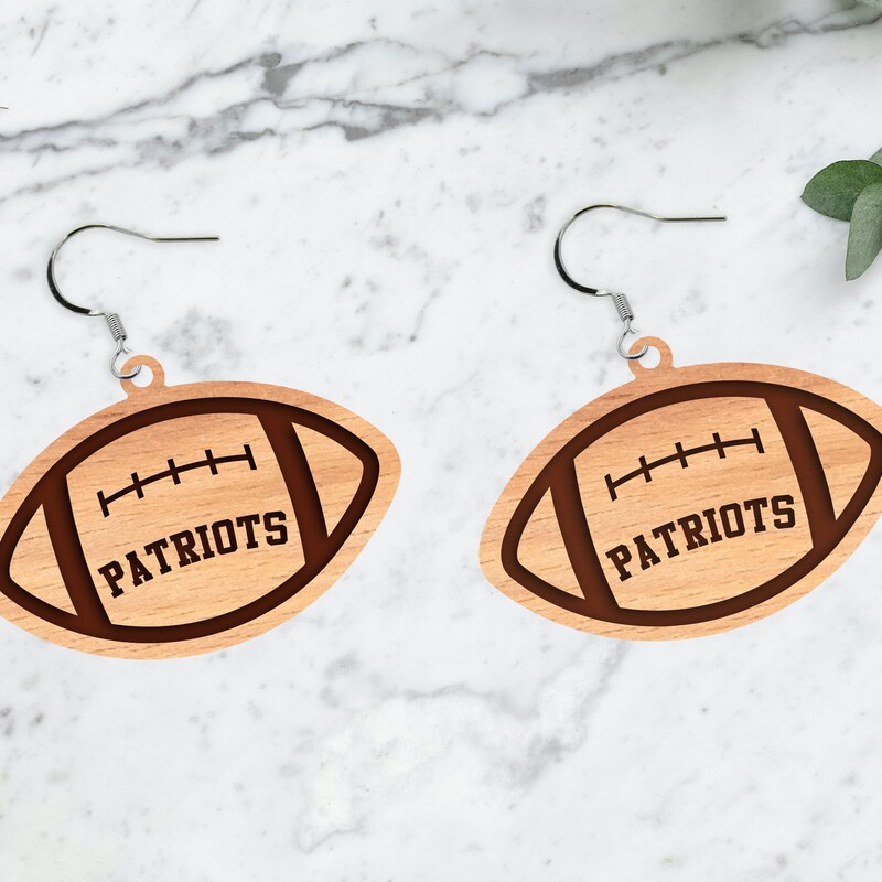 Football Earring Template - Etsy