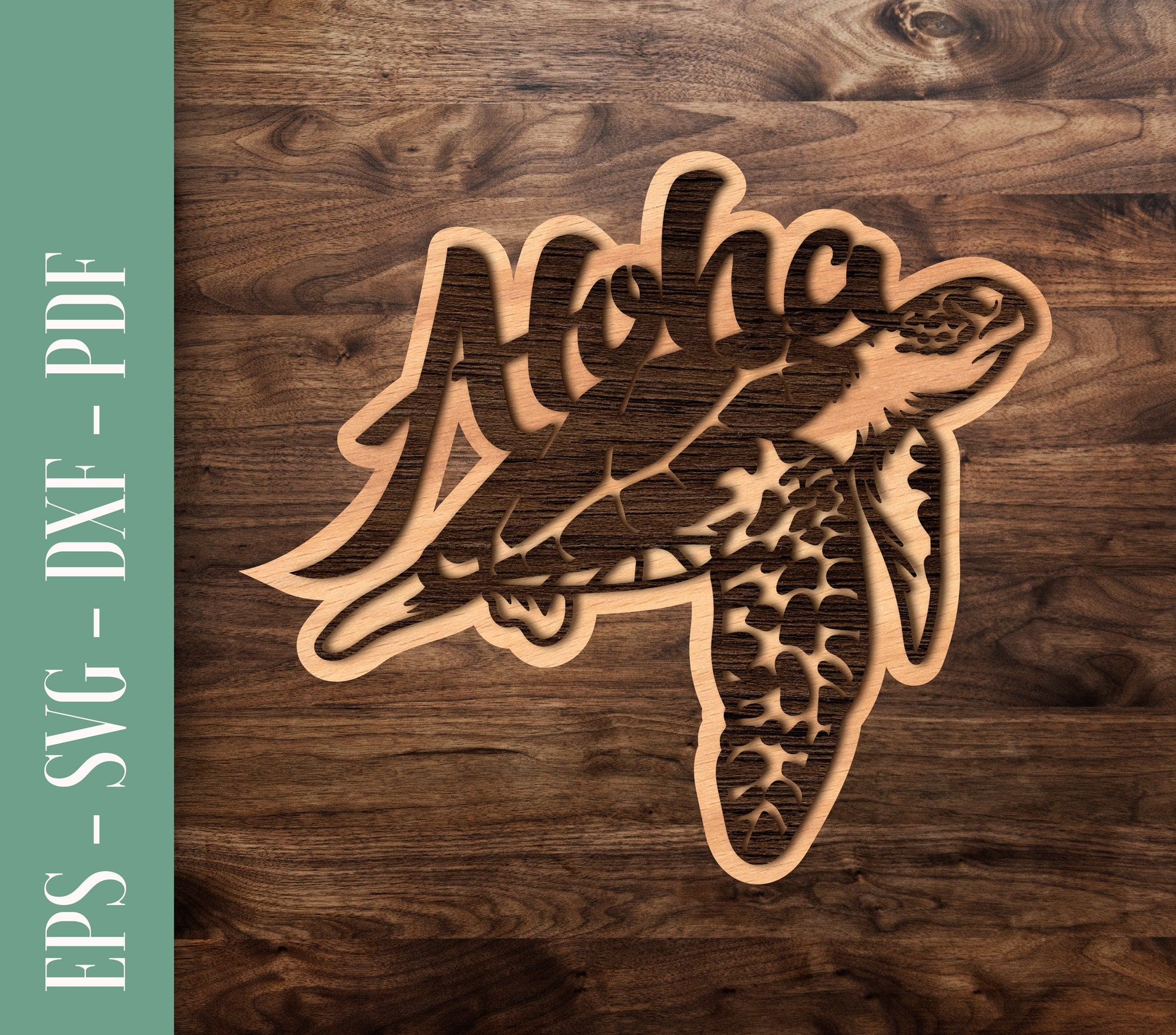 Aloha Turtle Beach House Sign SVG, Front Door Sign Laser Cut File ...